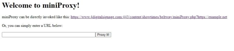 Miniproxy - Best Proxy Network Information